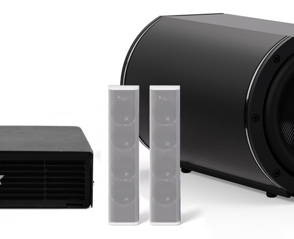 Azimut-KAMUT2L14: Audio system with 10cm-tall mid-high speakers